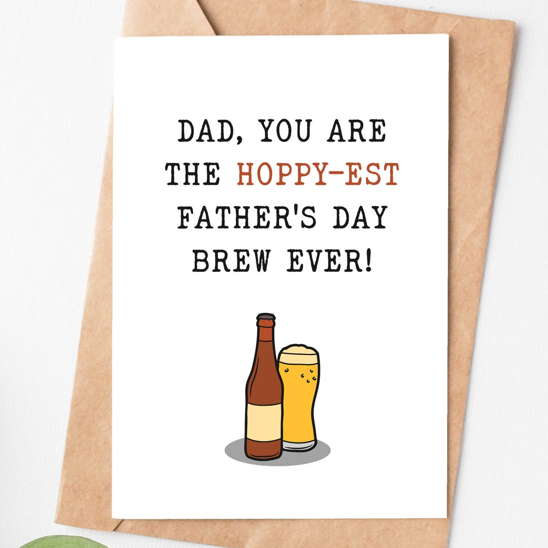 Funny Fathers Day Card, Brew Dad Card, Beer Card for Dad, Dad Birthday ...