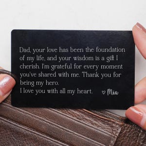 Personalized Fathers Day Gift for Dad, Custom Dad Metal Wallet Card ...
