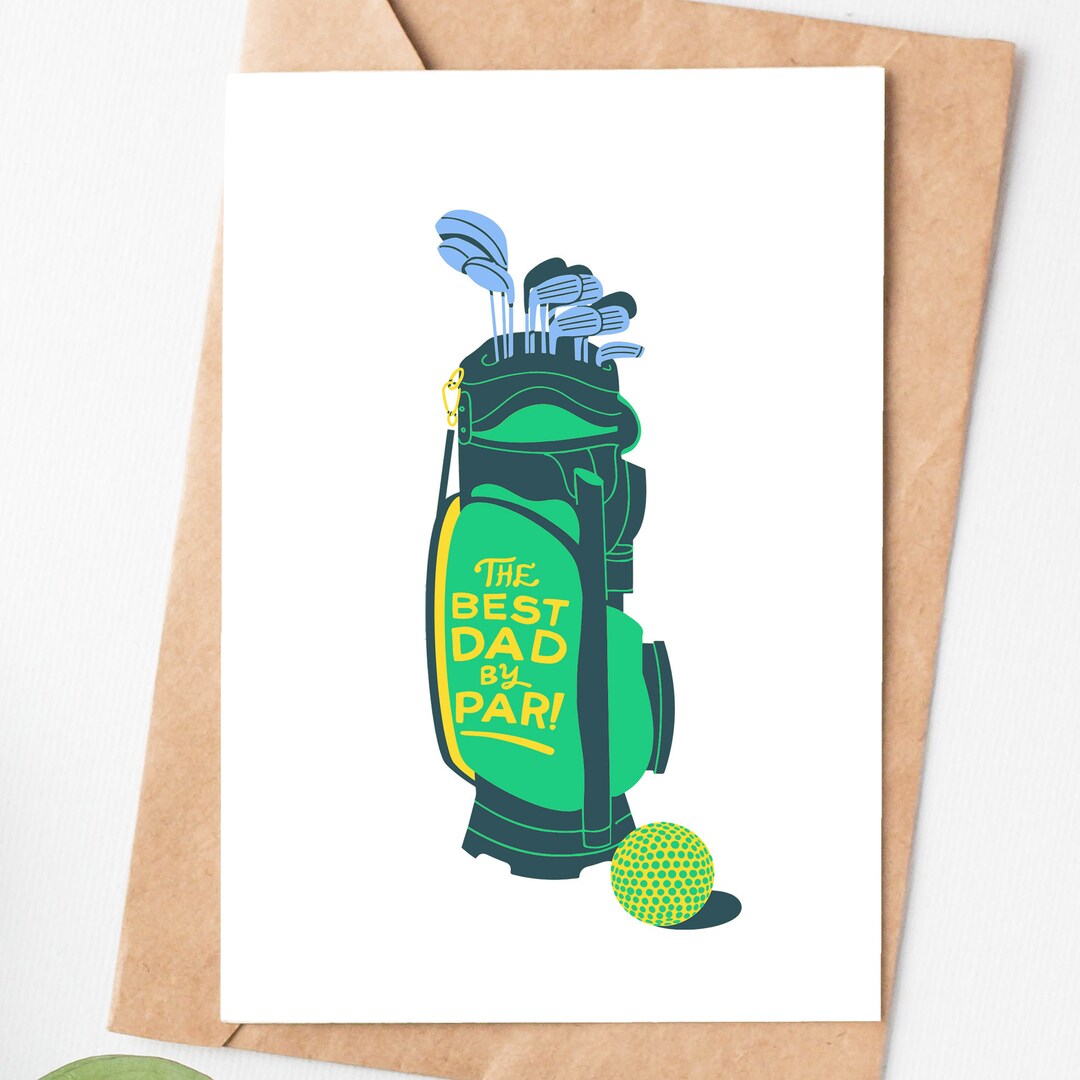 Best Dad by Par Pun Card, Funny Card for Golfer Dad, Fathers Day Card ...