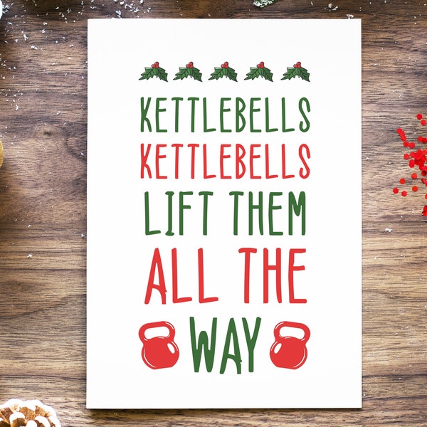 Christmas Card for Gym - Etsy