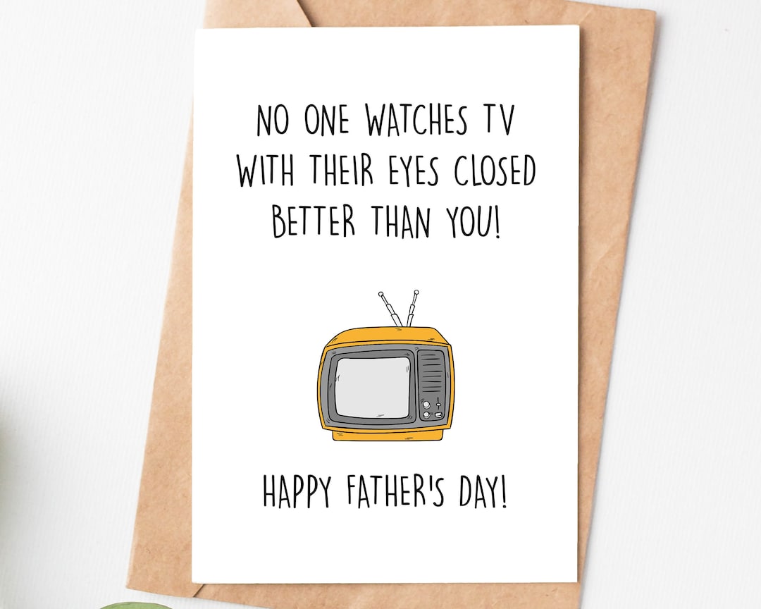 Funny Fathers Day Card, Father's Day Gift From Daughter Son, Dad ...