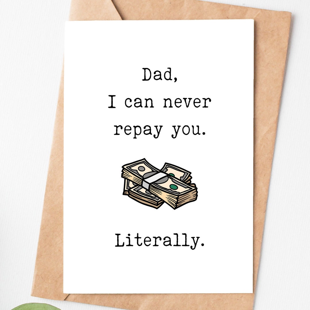 Funny Fathers Day Card, Dad Birthday Card, Daddy Gift From Daughter Son ...