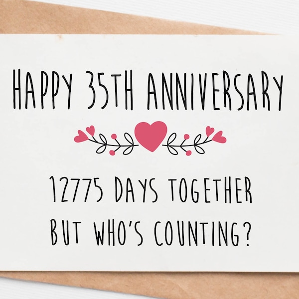 Funny 35th Anniversary Card - Etsy