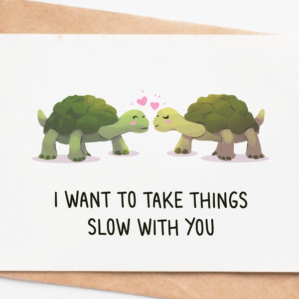 Turtle Love Card - Etsy