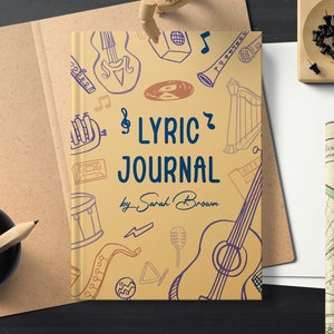 Personalized Lyric Journal, Custom Songwriting Journal, Songwriter ...