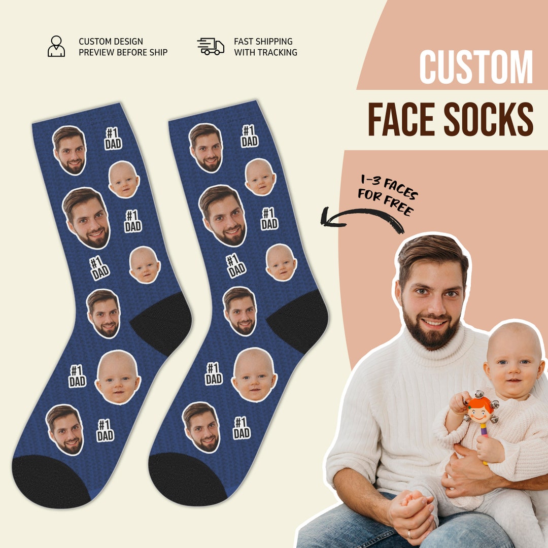 Funny Fathers Day Gift for Dad, Custom Dad Socks, Personalized Gift for ...