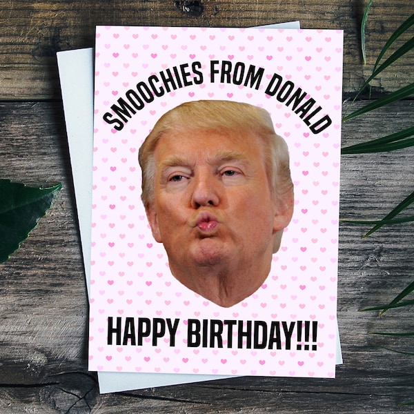 Donald Trump Happy Birthday Card - Etsy