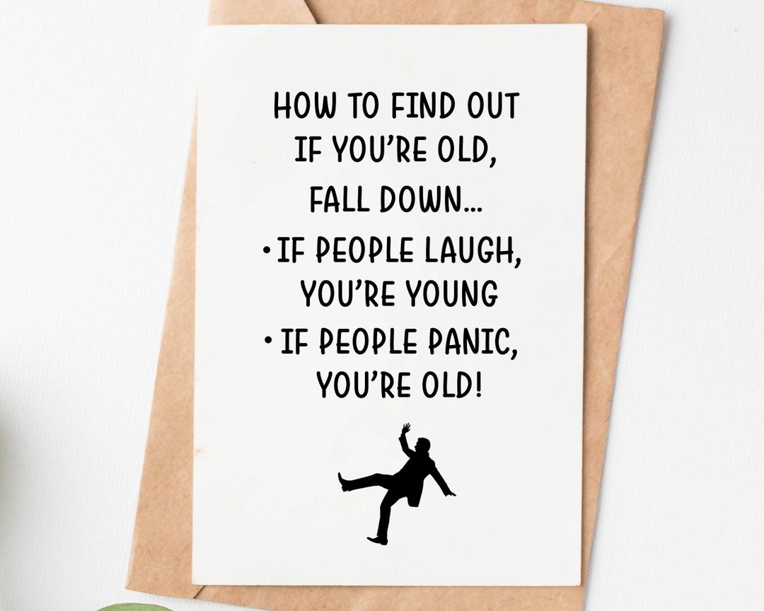 Old Age Joke Birthday Card, Funny Birthday Card for Grandma Grandpa Mom ...