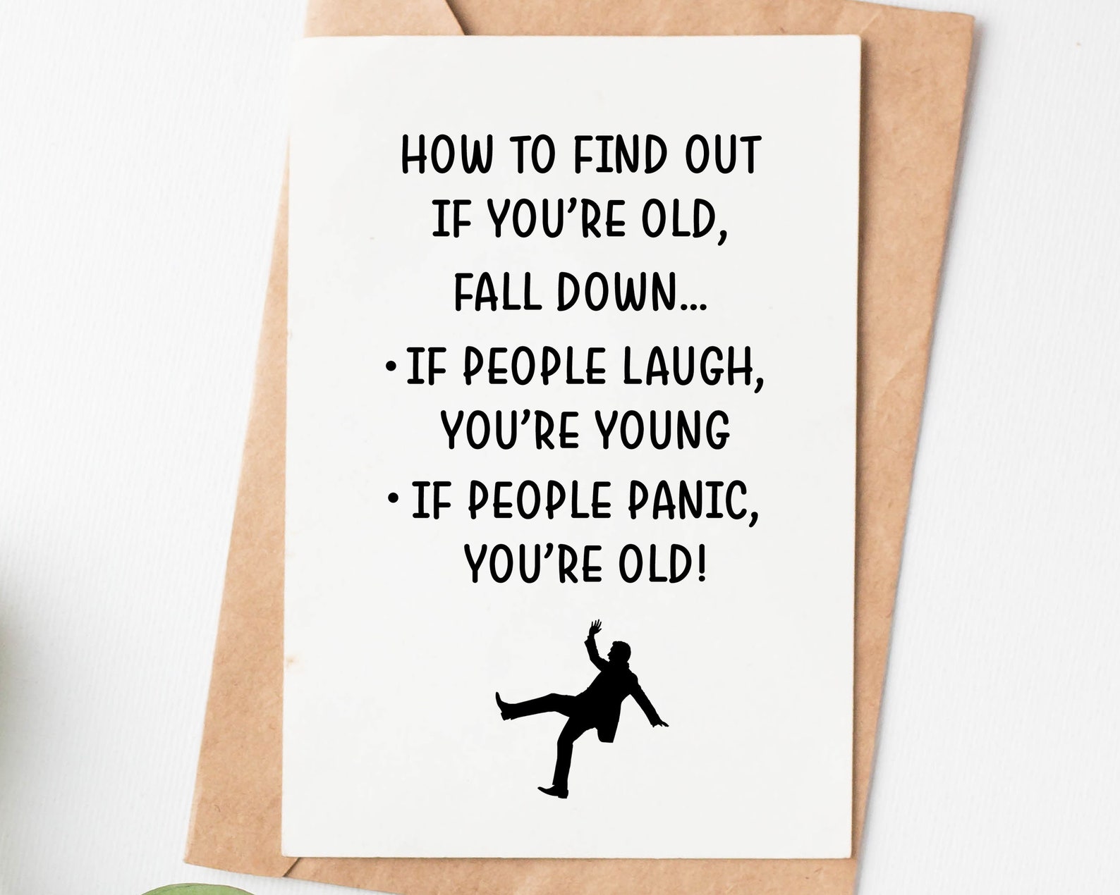 Old Age Joke Birthday Card, Funny Birthday Card for Grandma Grandpa Mom ...