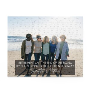 Happy Retirement Gift Personalized, Custom Photo Jigsaw Puzzle, Goodbye ...