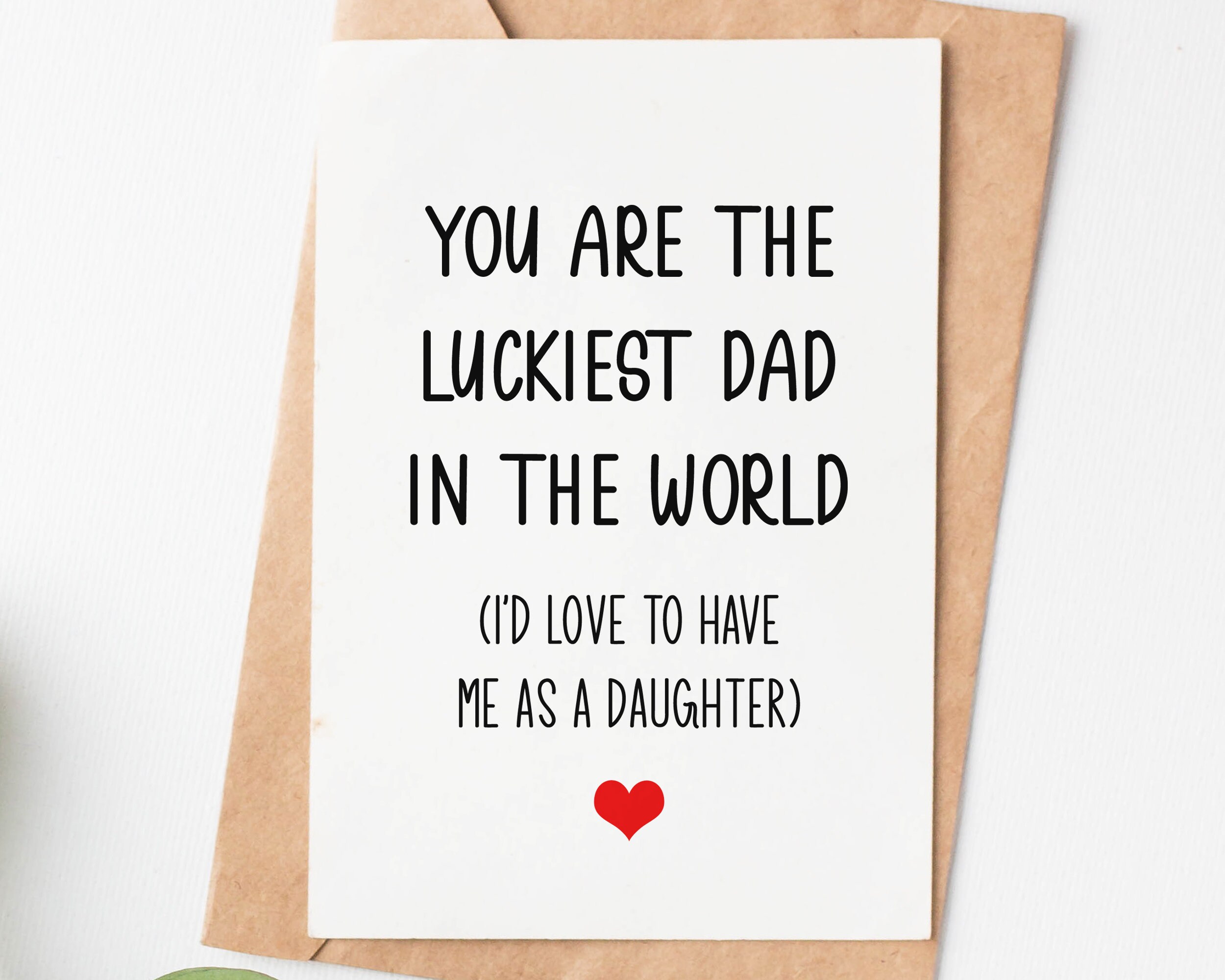 Luckiest Dad Card Funny Fathers Day Card Fathers Day Gift - Etsy