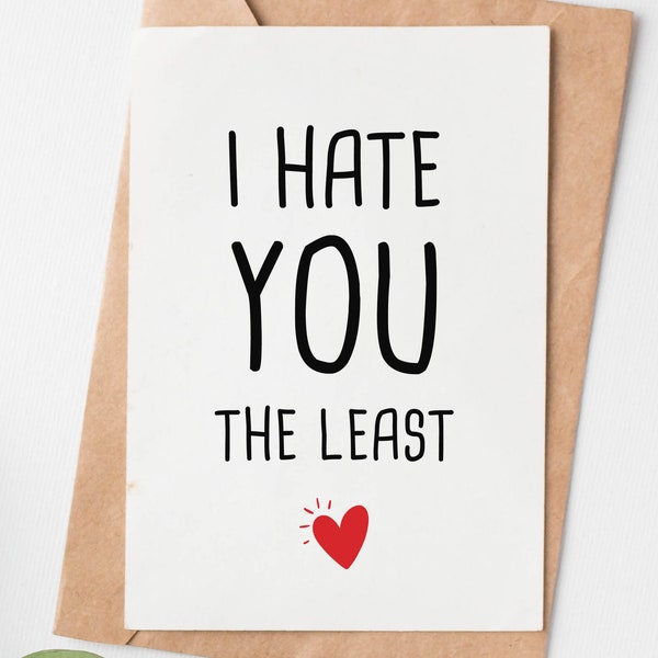 I Hate You Card - Etsy
