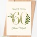 Personalized 60th Birthday Card for Women, Turning 60 Flowers Card for ...