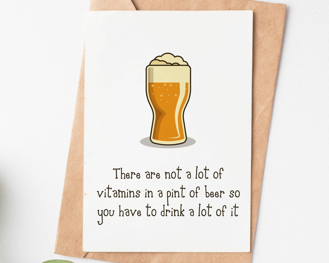Funny Beer Birthday Card, 30th Birthday Card for Him, Sarcastic ...