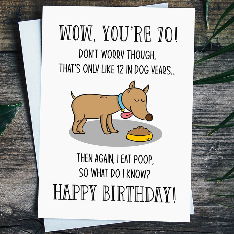 Dog Man Birthday Card - Etsy