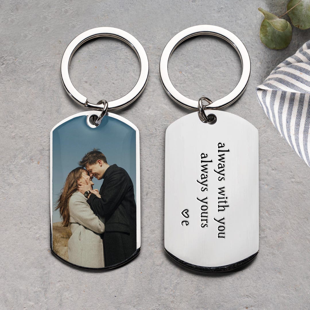 Valentines Day Gift for Him, Custom Photo Keychain, Personalized ...