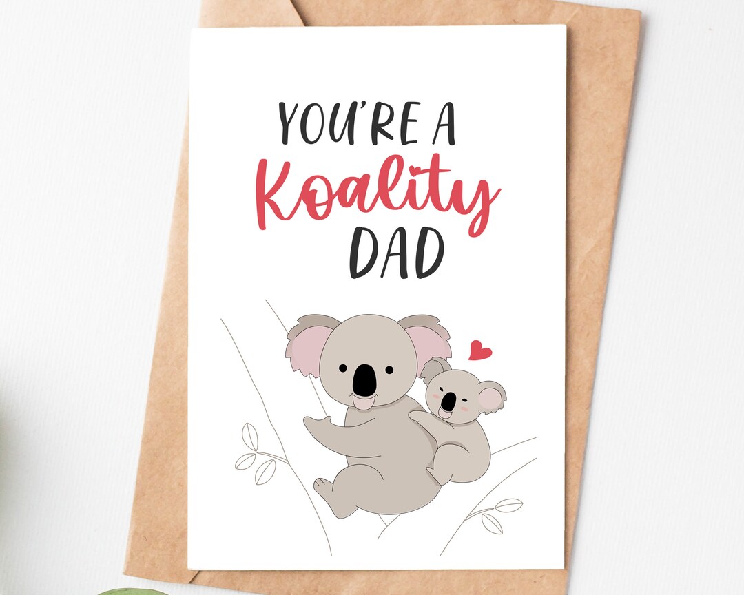 Koality Pun Card for Dad, Funny Father's Day Gift, Fathers Day Card ...