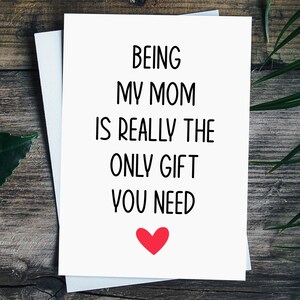 Rude Birthday Card for Mom, Funny Greeting Card, Mom Christmas Card ...