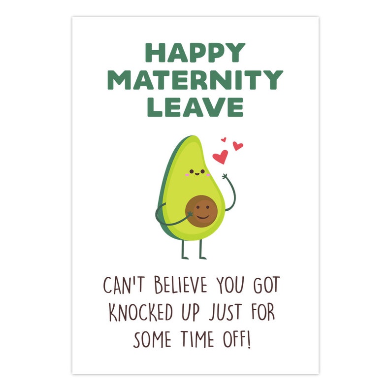 Happy Maternity Leave Card, Pregnancy Congratulations Card for ...
