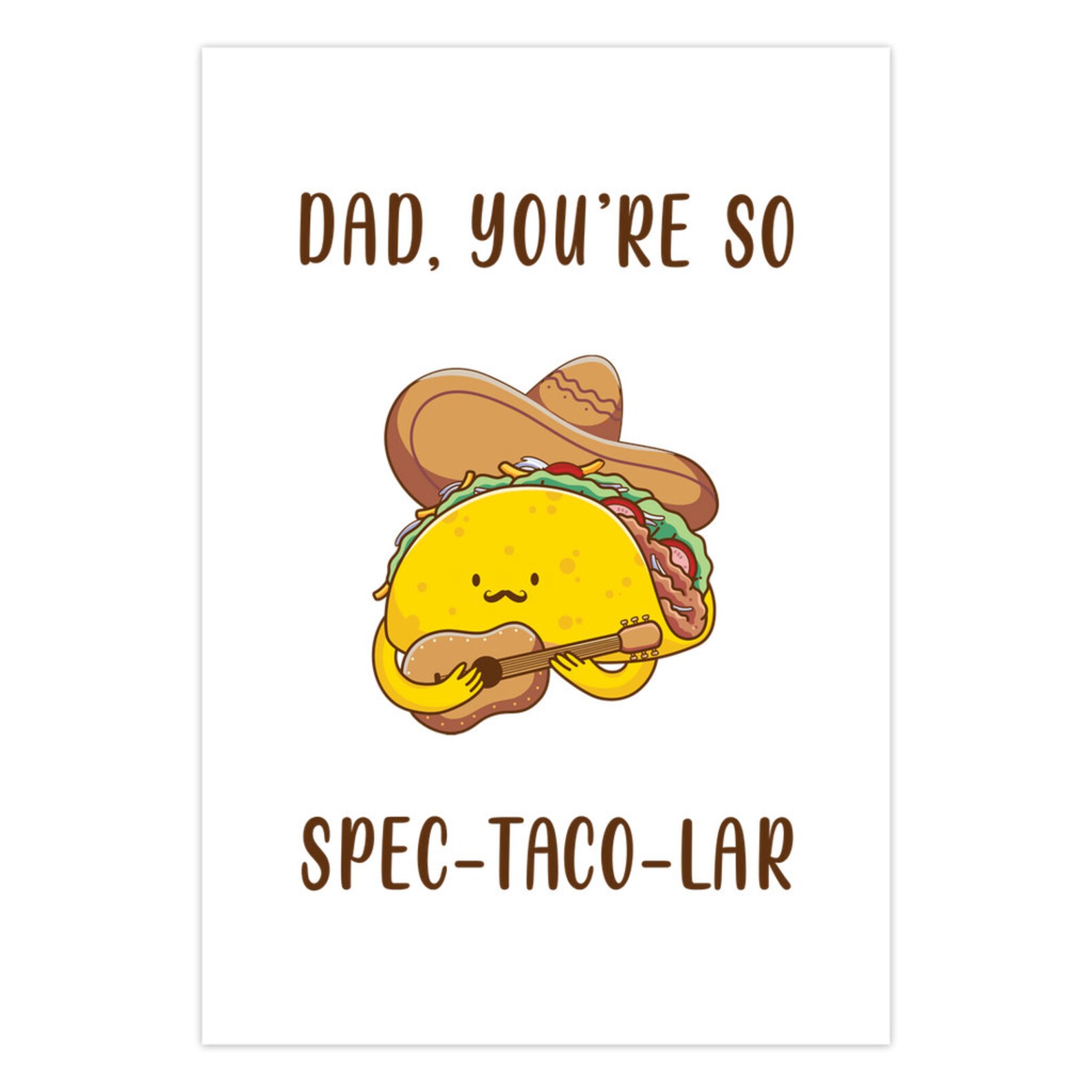 You're so Spec-taco-lar Pun Card for Dad Cute Fathers Day - Etsy