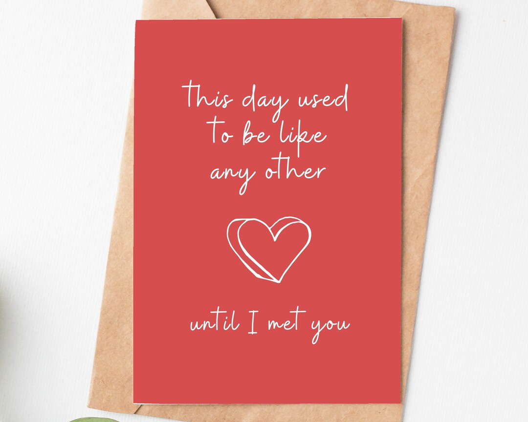 Romantic Love Card, Until I Met You Valentines Day Card for Him or Her ...