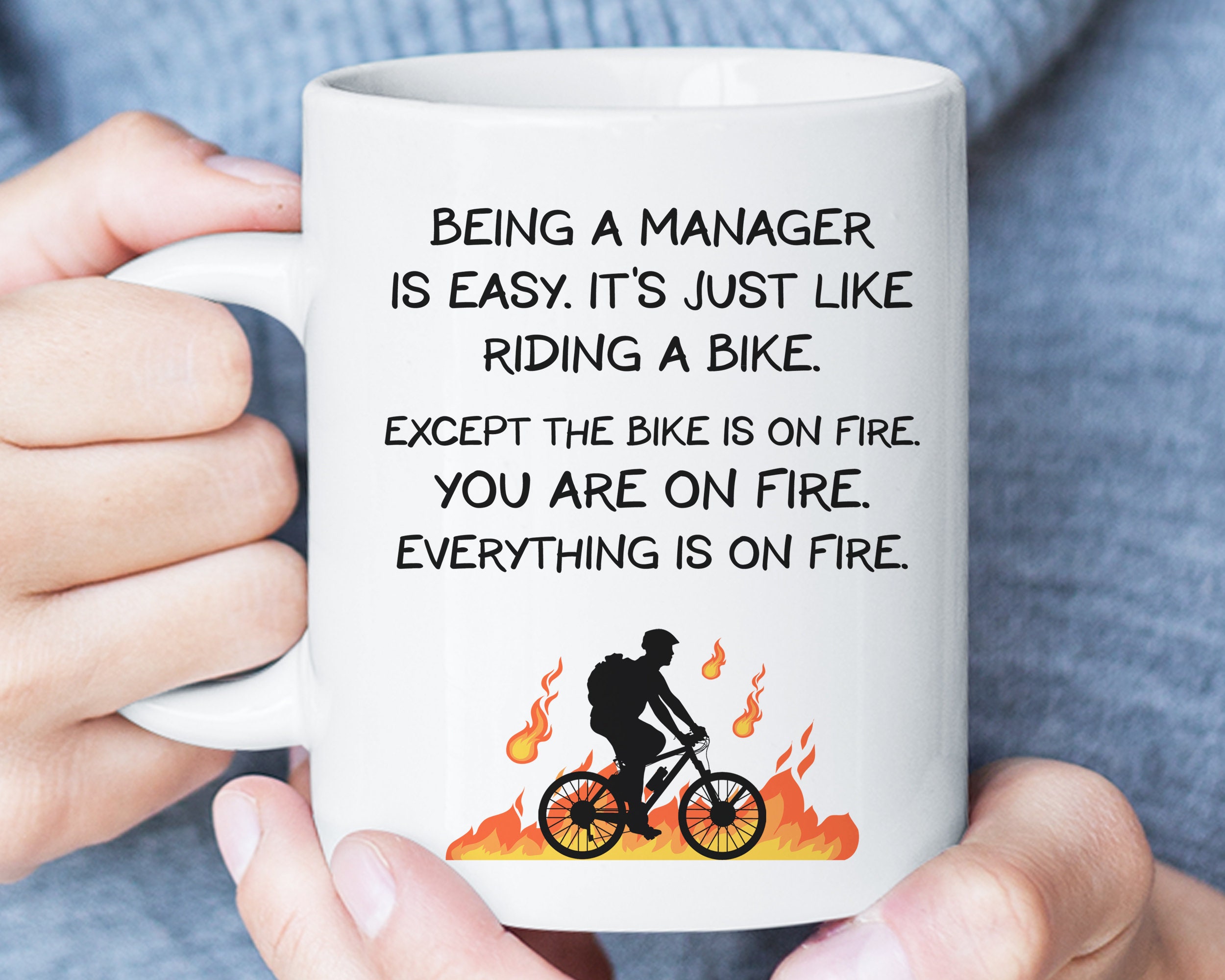 Being A Manager is Easy Funny Mug, Funny Manager Gift, Office Manager ...