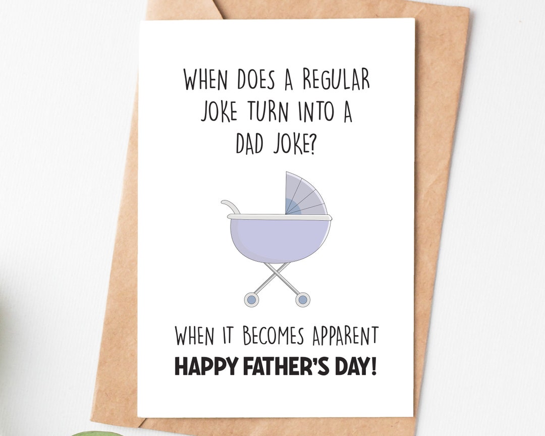 Dad Joke Card, Funny Fathers Day Card for Dad, Happy Father's Day Gift ...