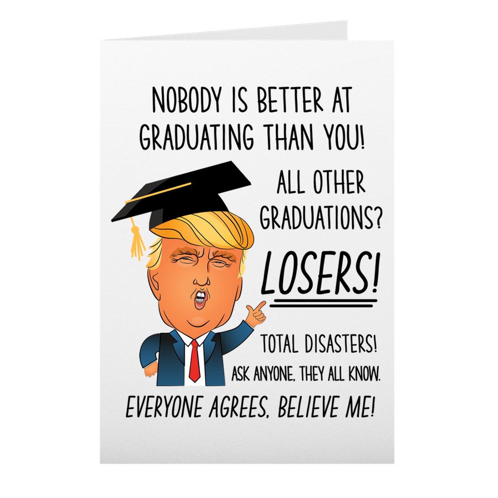 Funny Trump Graduation Card Congratulations Card High School - Etsy