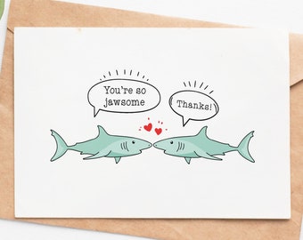 INSTANT DOWNLOAD Tiger Shark Card Go Get Em Tiger Shark - Etsy