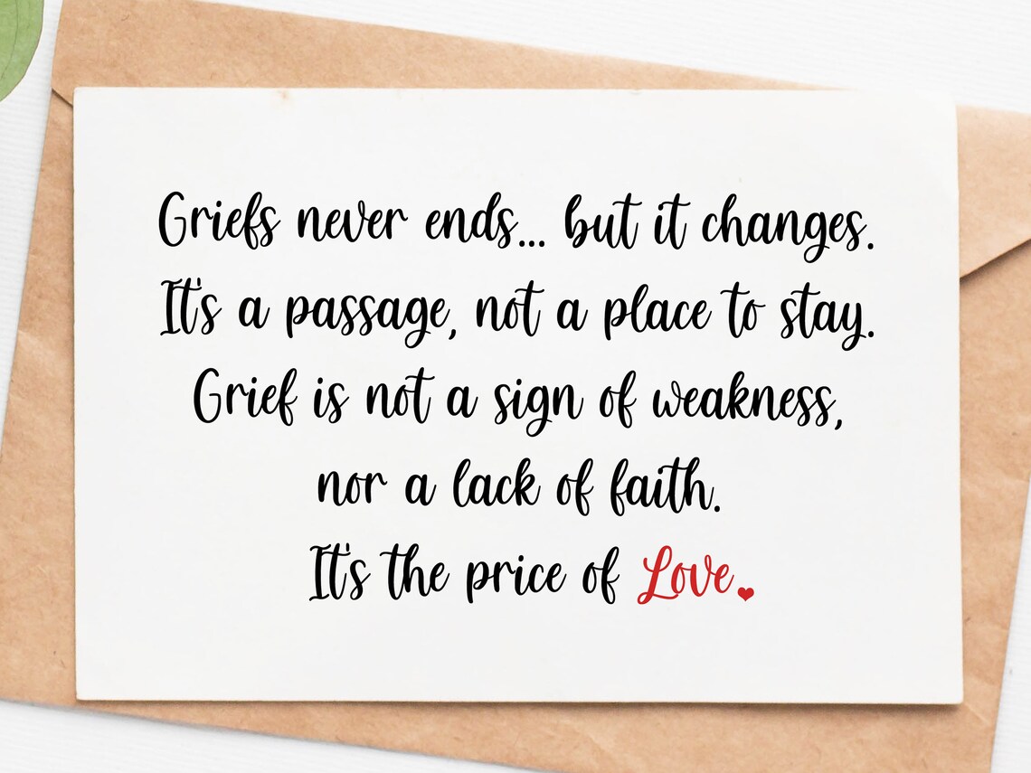 Grief Card Sorry for Your Loss Card Encouragement Card - Etsy