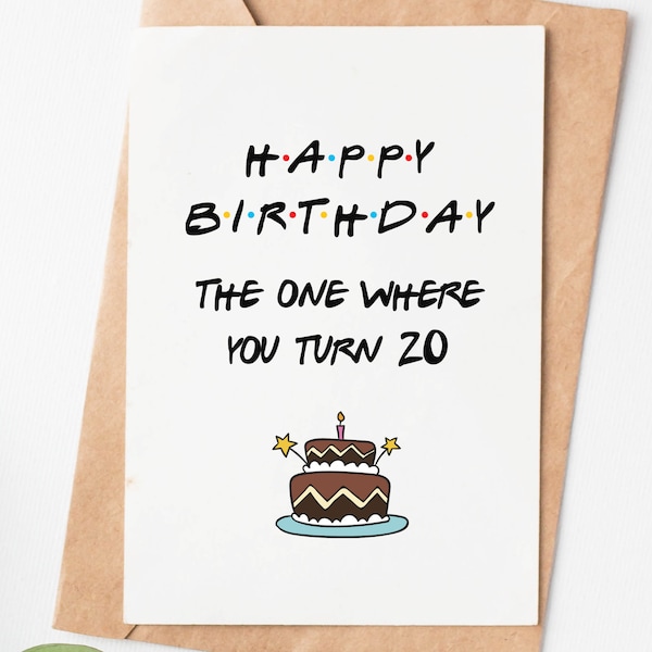20th Birthday Card - Etsy