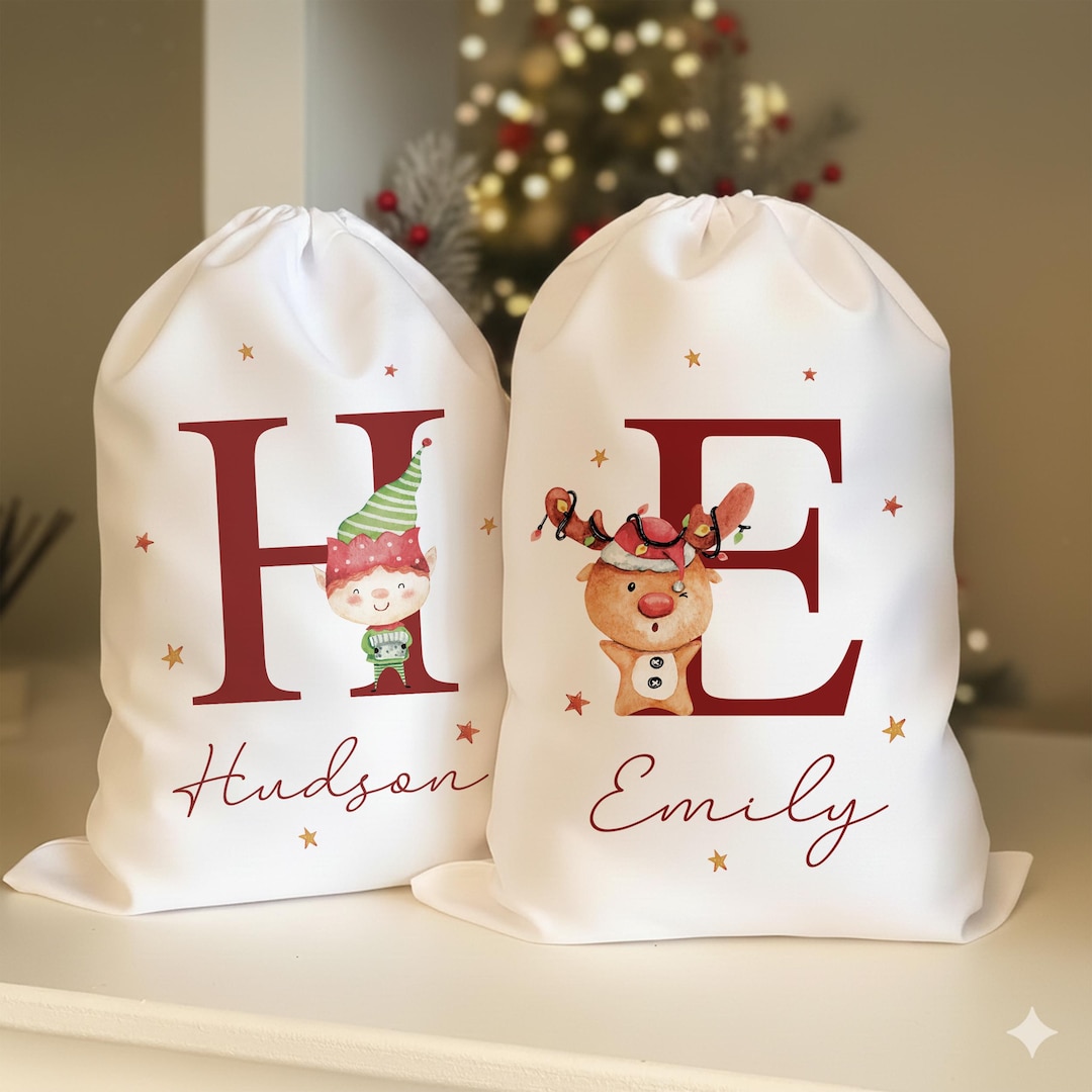 Personalized Santa Sack, Personalised Christmas Sack, Custom Christmas ...