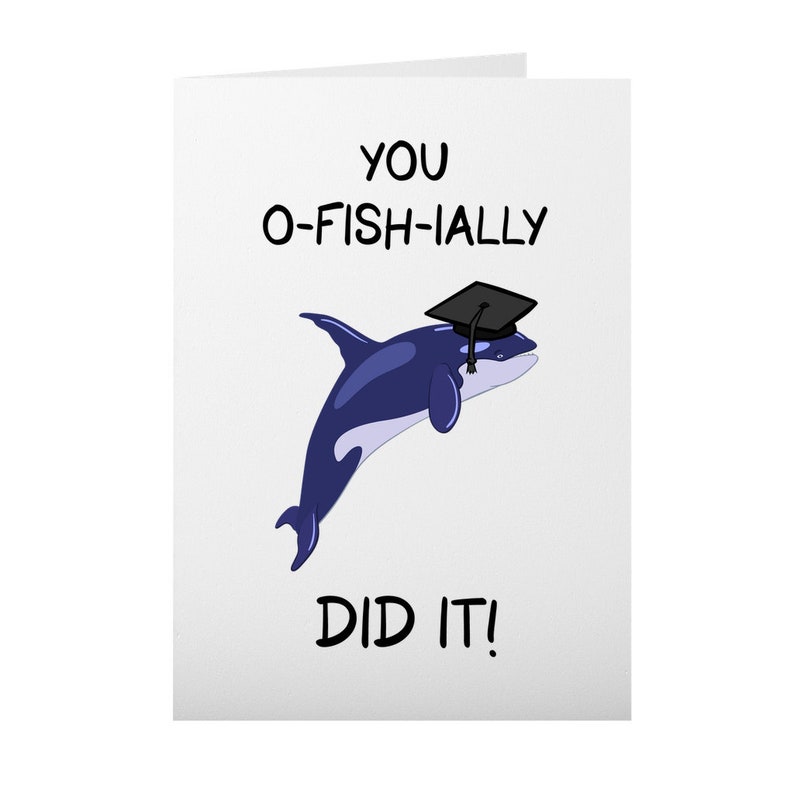 Fish Pun Graduation Card Congratulations Card Funny Grad | Etsy