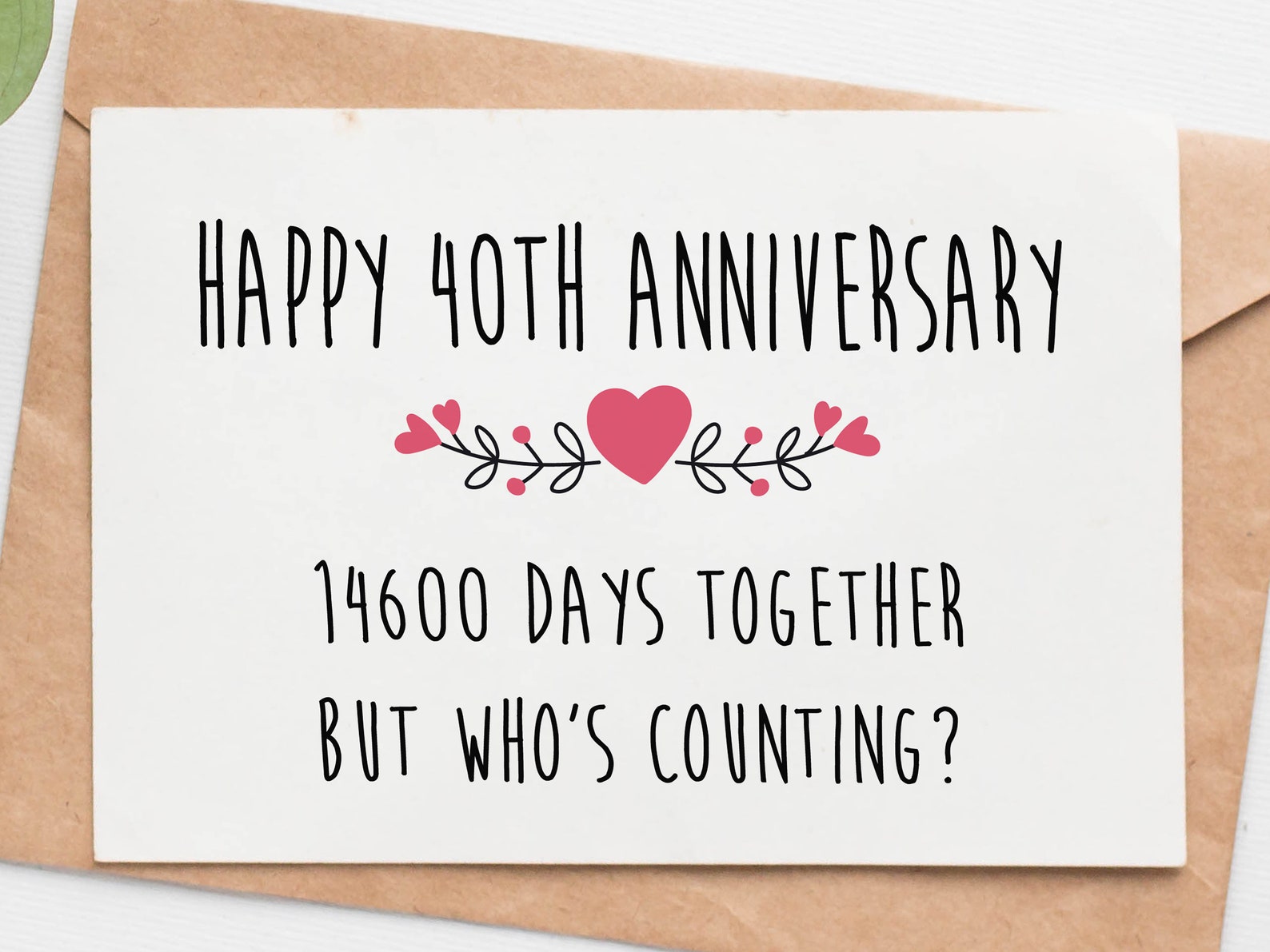 Funny 40th Anniversary Card for Husband Wife 40 Year | Etsy