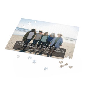 Happy Retirement Gift Personalized, Custom Photo Jigsaw Puzzle, Goodbye ...