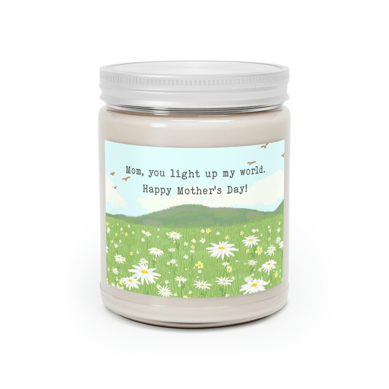Mom You Light up My World Scented Soy Candle, Happy Mother's Day Gift ...