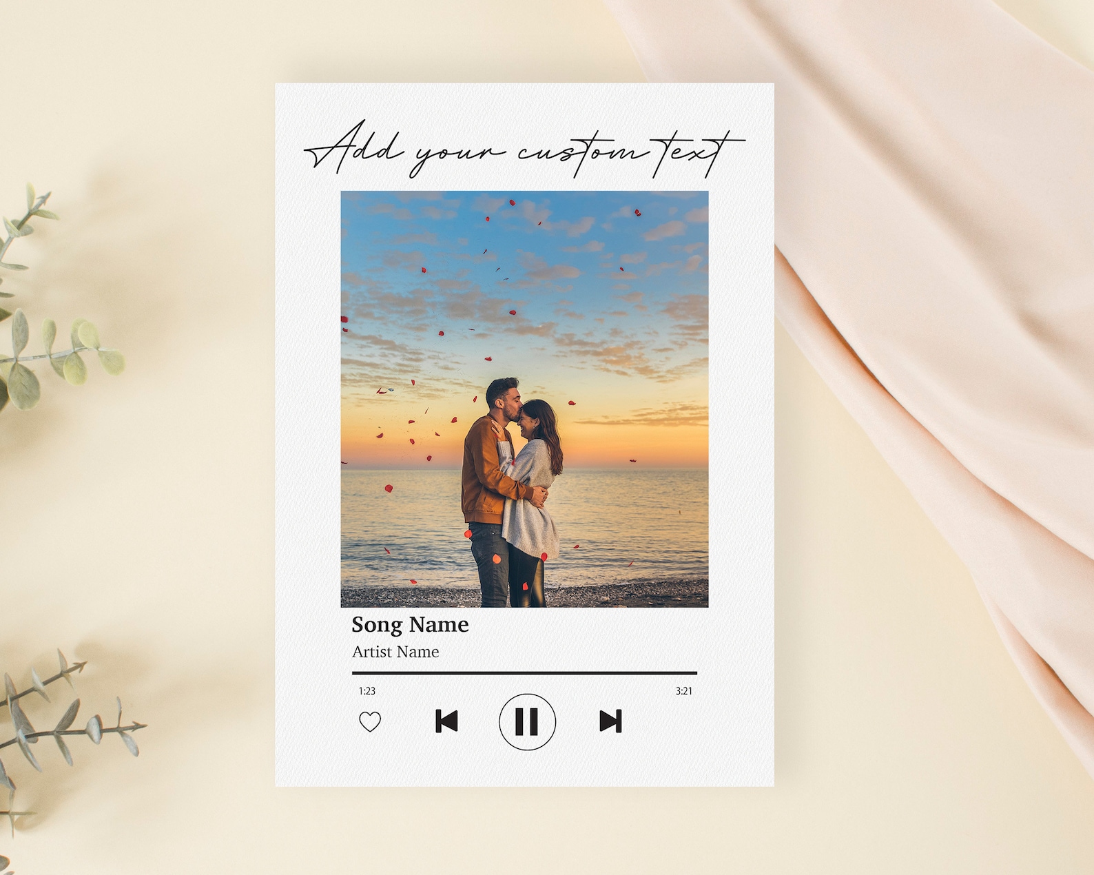 Personalized Photo Card, Custom Music Card, Song Card, Anniversary Card ...