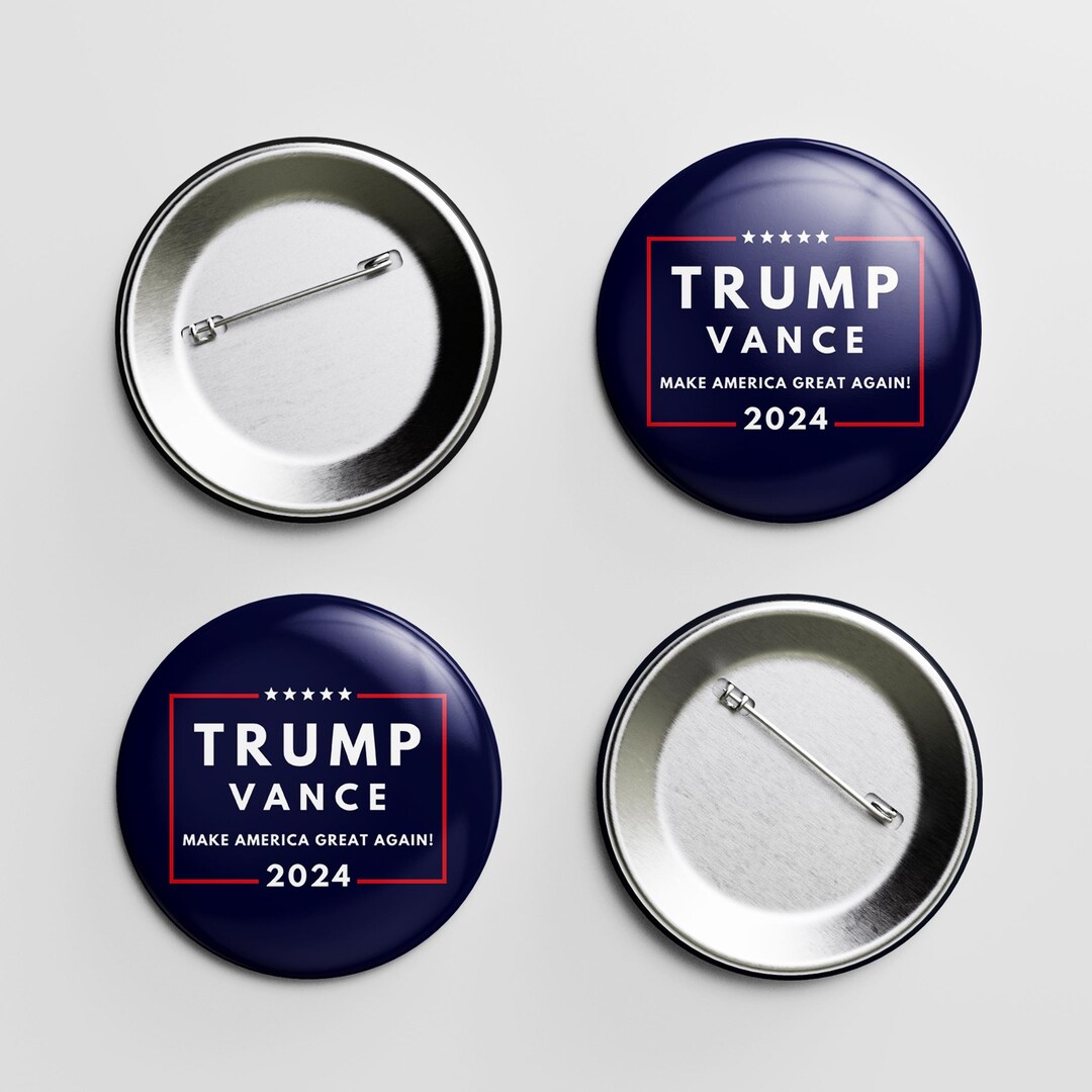 Trump Vance 2024 Pin Button Pack of 10, Trump Vote Button, Republican ...