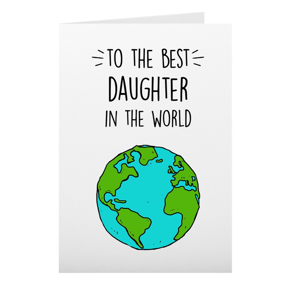 Daughter Birthday Card to the Best Daughter in the World - Etsy