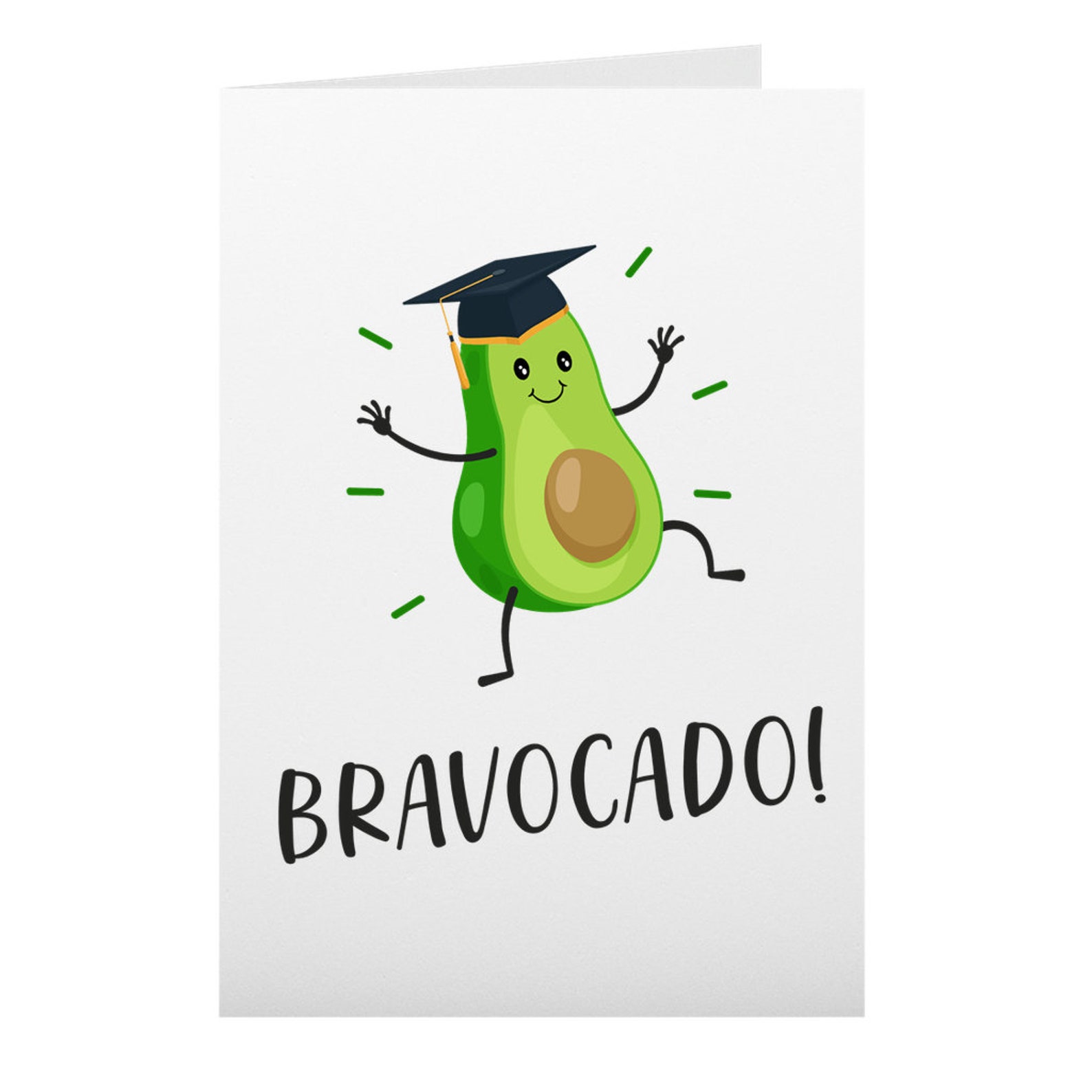 Funny Avocado Graduation Card, Bravocado Congratulations Card, High ...
