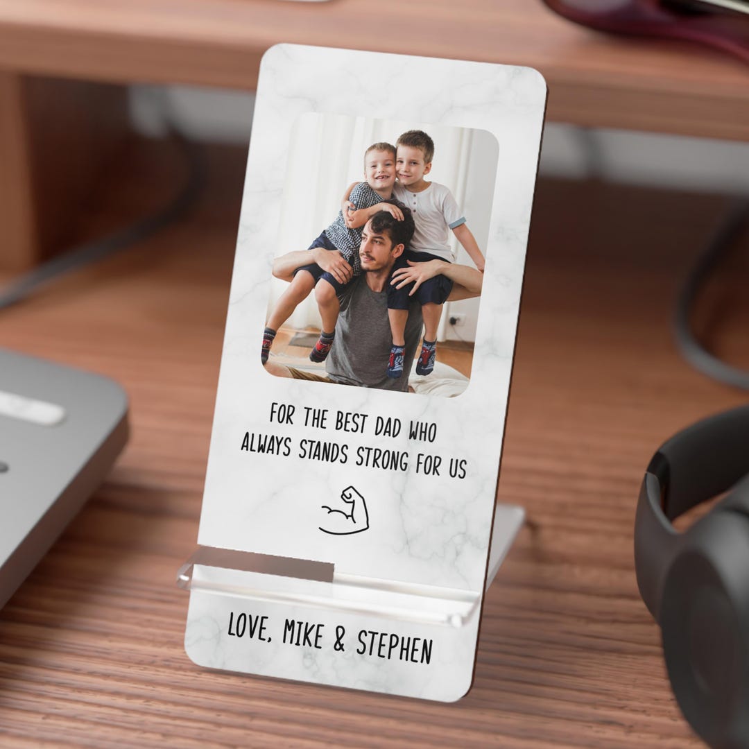 Custom Dad Phone Stand, Personalized Fathers Day Gift, Mobile Phone ...
