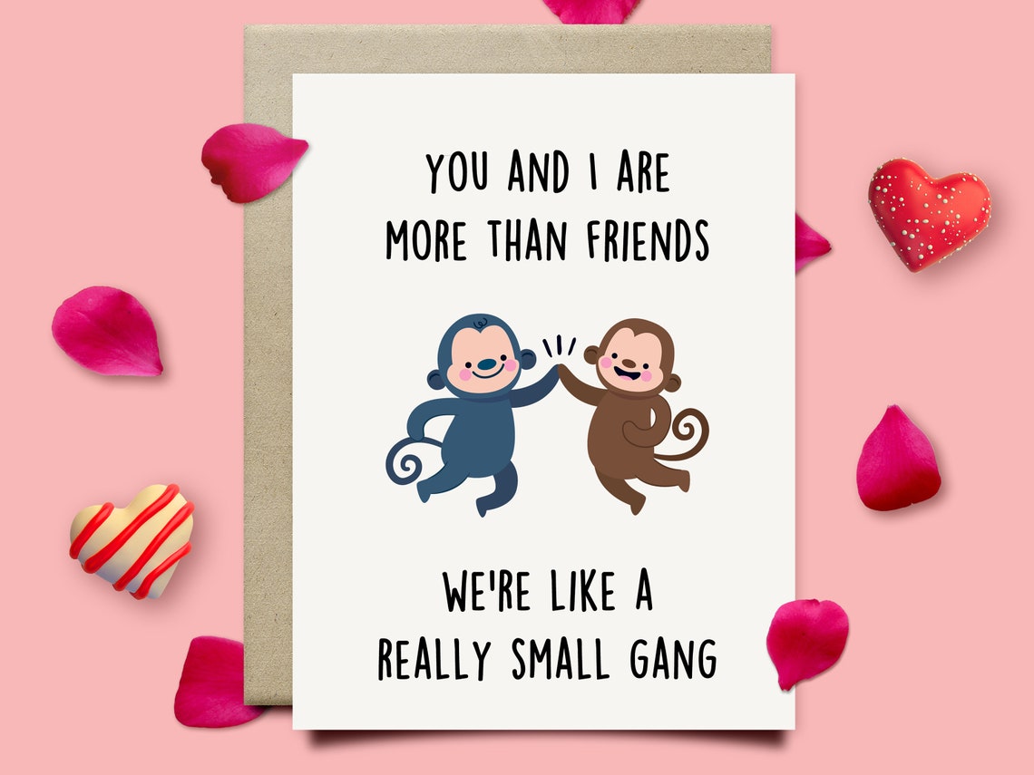 Funny Valentines Day Card for Best Friend More Than Friends - Etsy