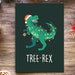 T-rex Funny Christmas Card, Dinosaur Christmas Tree Holiday Cards, Xmas ...