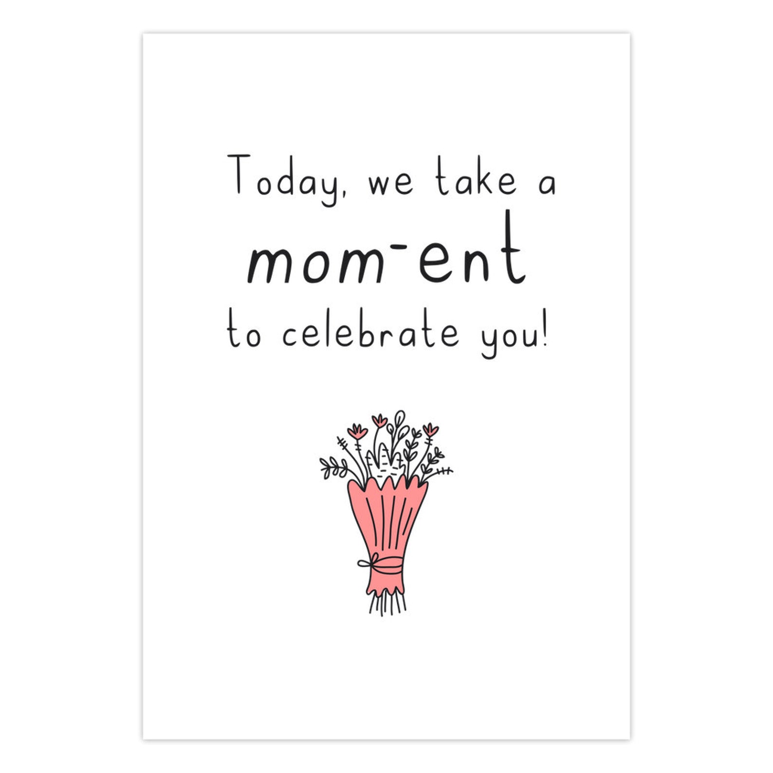 Mom Pun Card Funny Mothers Day Card Mom Birthday Card Mum Etsy