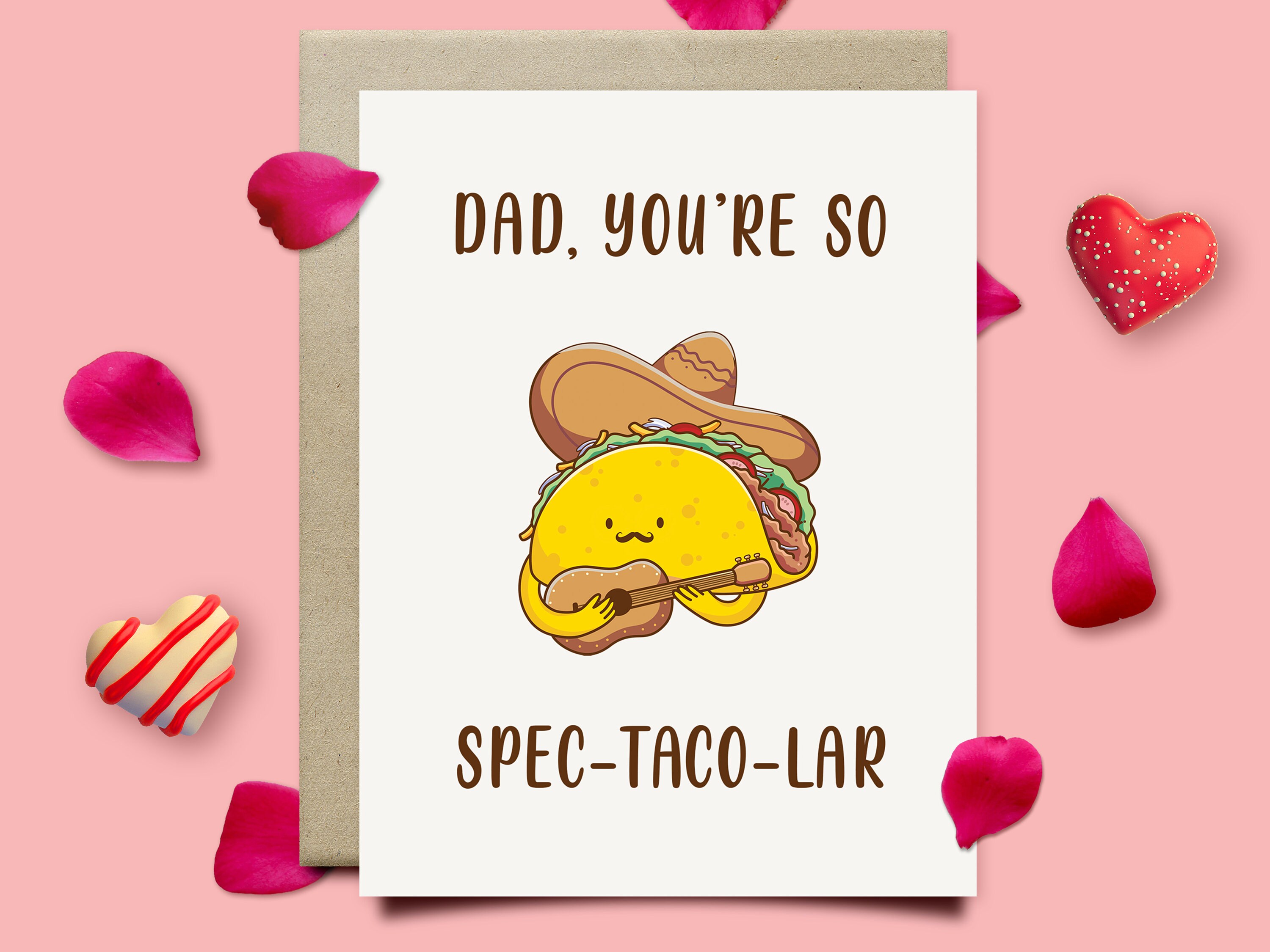 You're so Spec-taco-lar Pun Card for Dad Cute Fathers Day - Etsy