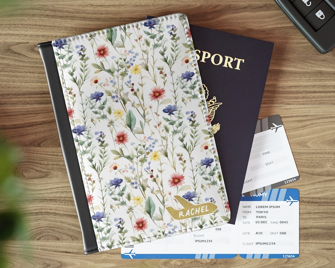 Personalized Passport Cover, Custom Passport Holder, Travel Gift ...