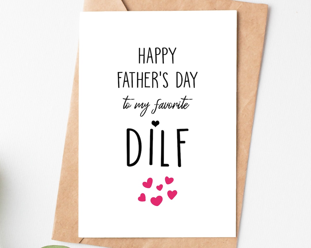 Dilf Happy Fathers Day Card, First Father's Day Gift From Wife, Dad Birthday Card for Husband ...