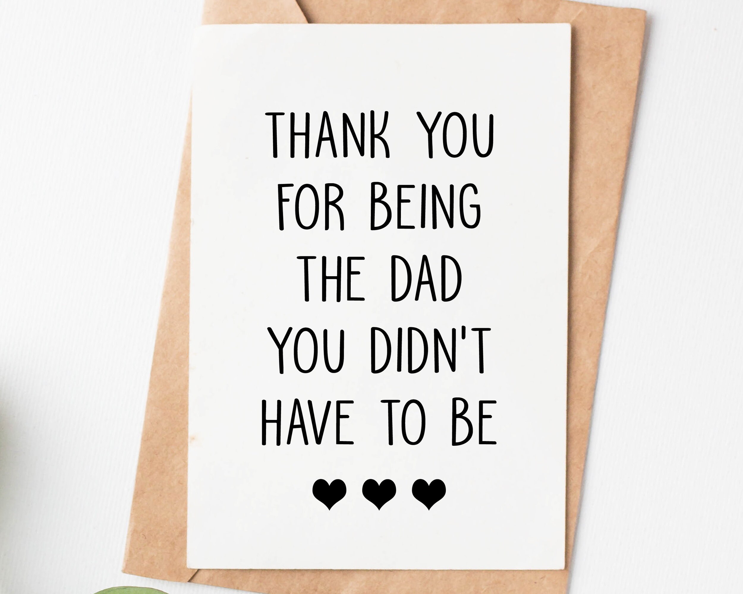 Step Dad Card Fathers Day Card for Stepdad Stepfather Thank | Etsy