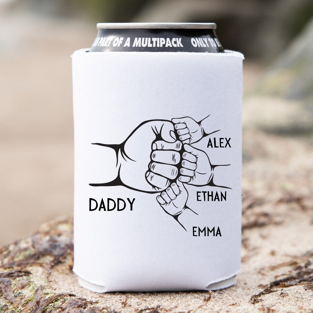 Daddy Custom Can Cooler, Personalized Fathers Day Gift for Beer Dad ...