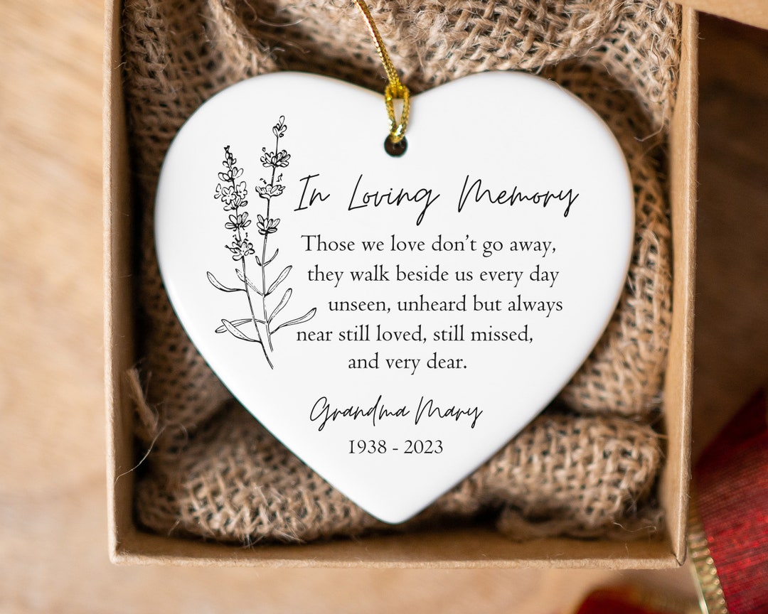 In Loving Memory of Grandma Ornament, Grandmother Sympathy Gift, Custom ...